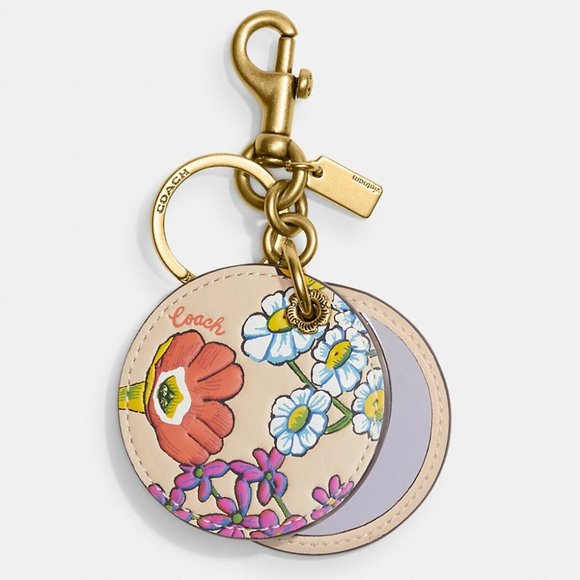 Coach | Accessories | Coach Mirror Bag Charm With Floral Print | Poshmark